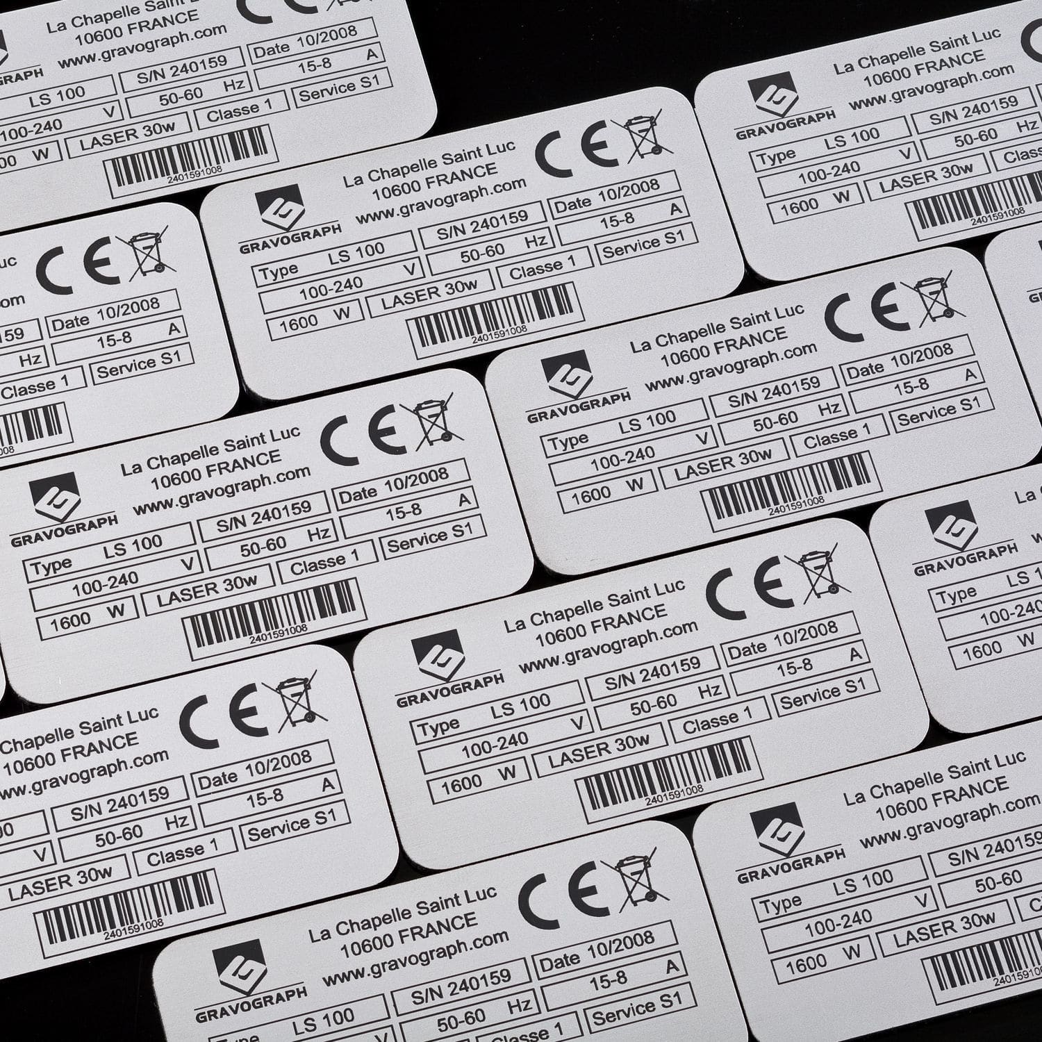 Identification tag - Gravotech - plastic / aluminum / engraving