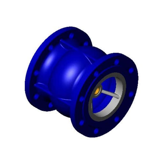 Axial check valve - CA32, CA42 series - TECOFI - disc / for water / flange