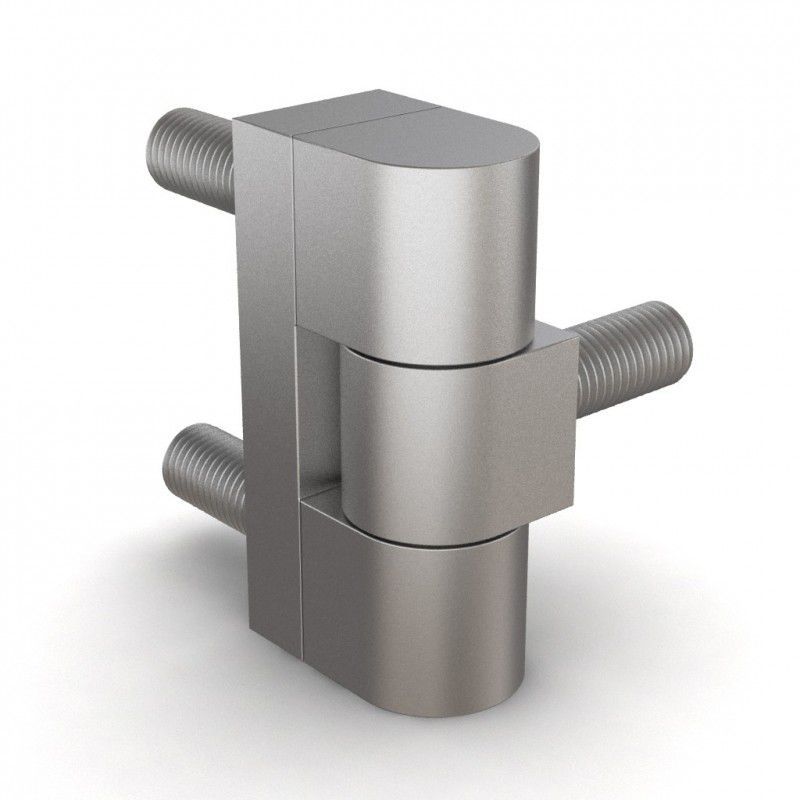 Corner hinge - 72-1-3566 - PINET INDUSTRIE - steel / screw-in / 180°