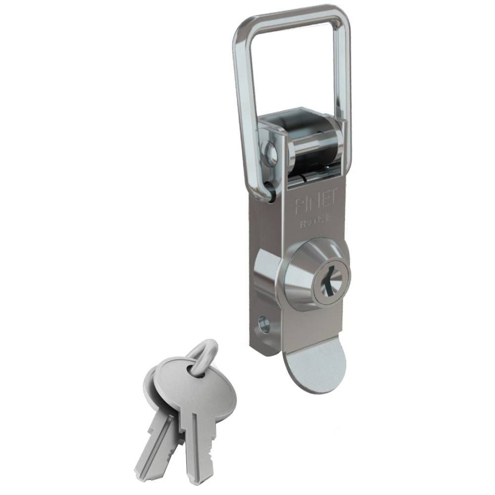Zinc-coated steel draw latch - 16-1-4050 - PINET INDUSTRIE - key