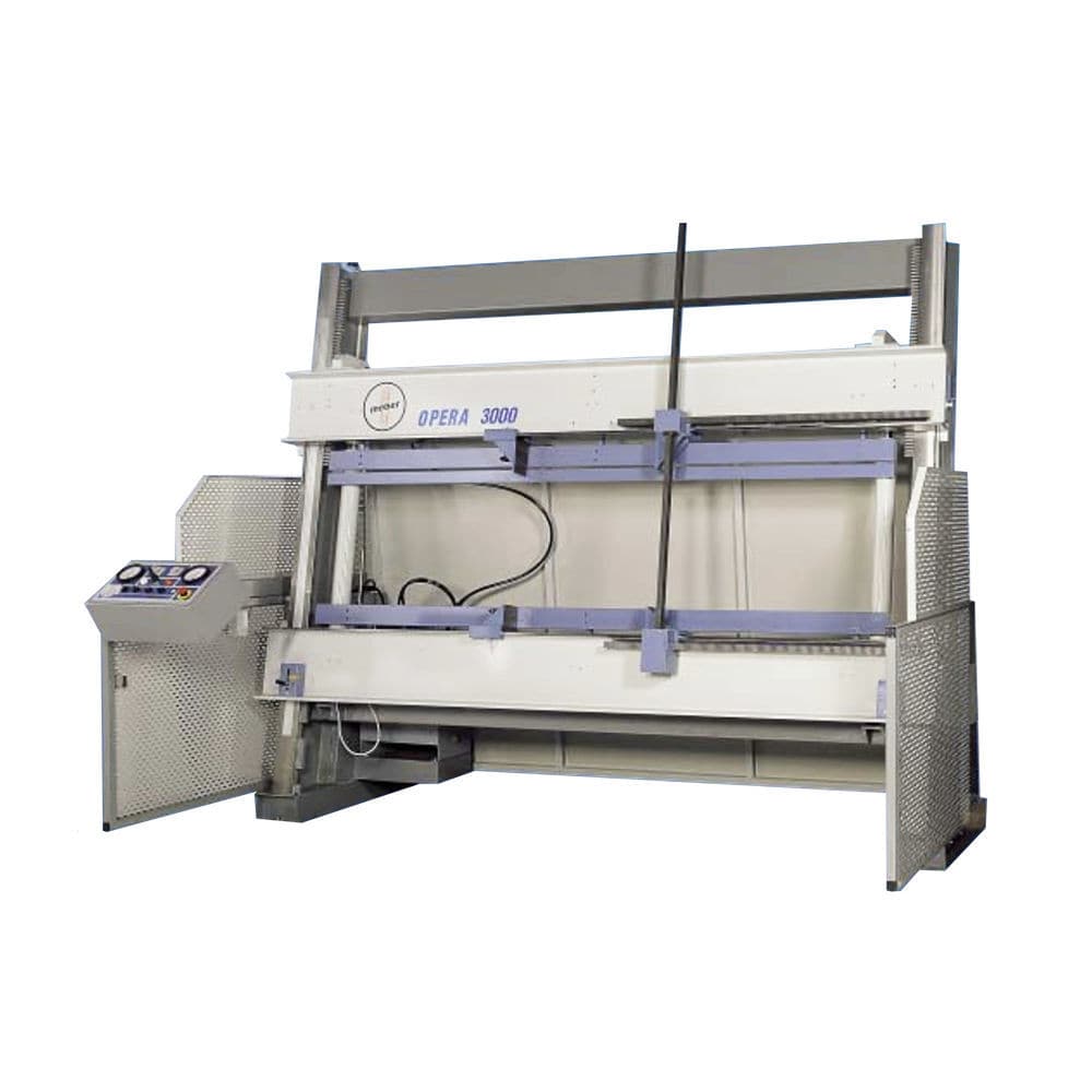 Cutting press - M series - MEBER - hydraulic / for sandwich panels / frame
