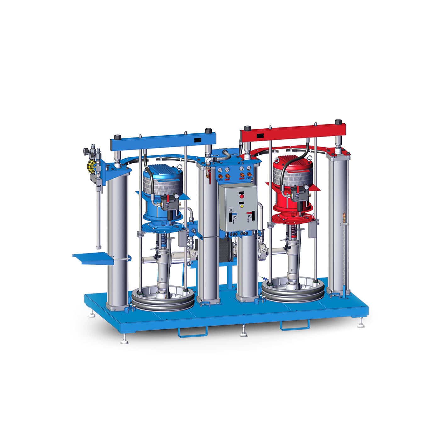 Fixed spray unit - DOSYS XL - WIWA - resin / polyurethane / pneumatic