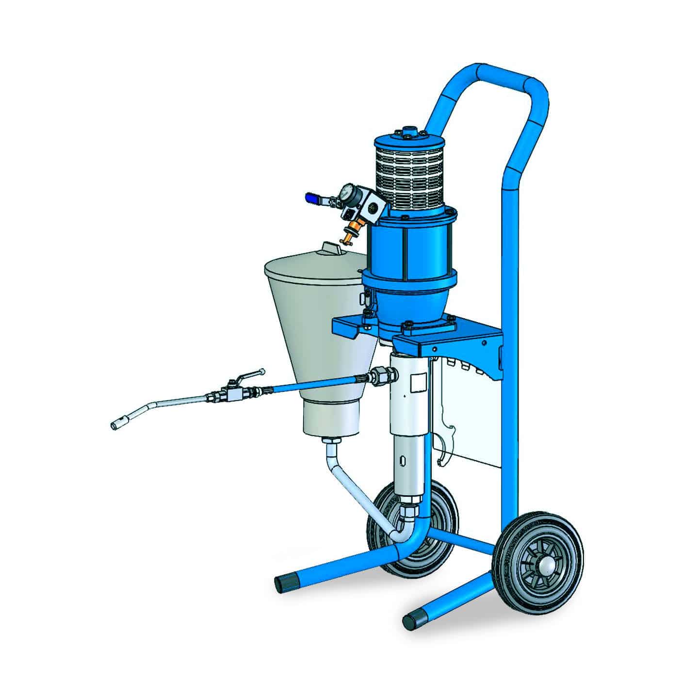 Resin pump - INJECT HD 5 - WIWA - pneumatic / piston / mobile