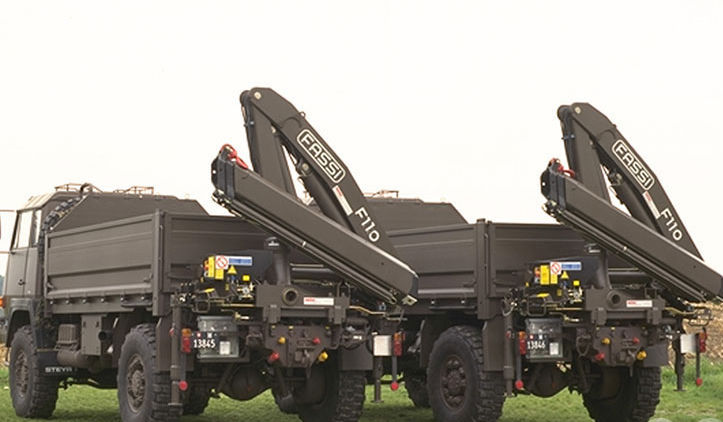 Truck-mounted crane - Defense series - Fassi gru S.p.A - swing-arm ...