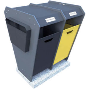 Modular waste container - ECOFOURBOX - GRECO-ECOLOGY - galvanised steel ...