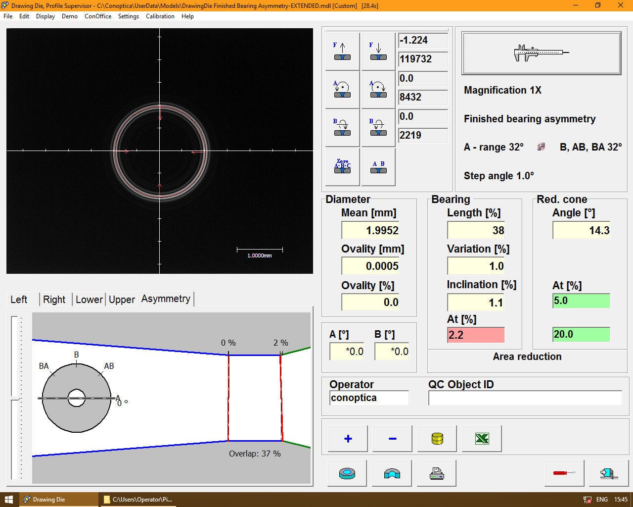 Quality control software - Drawing Die - Conoptica as - production ...