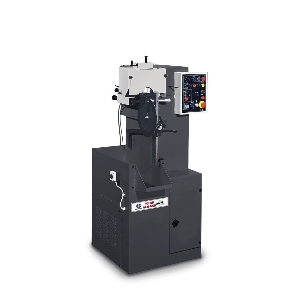 Circular saw blade chamfering machine - POLAR ACM 650 - MVM srl - pneumatic / automatic / precision