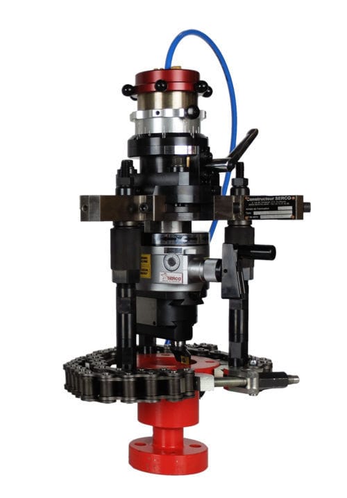 Surfacing machine with bore / for valves and flanges / portable - SERCO ...