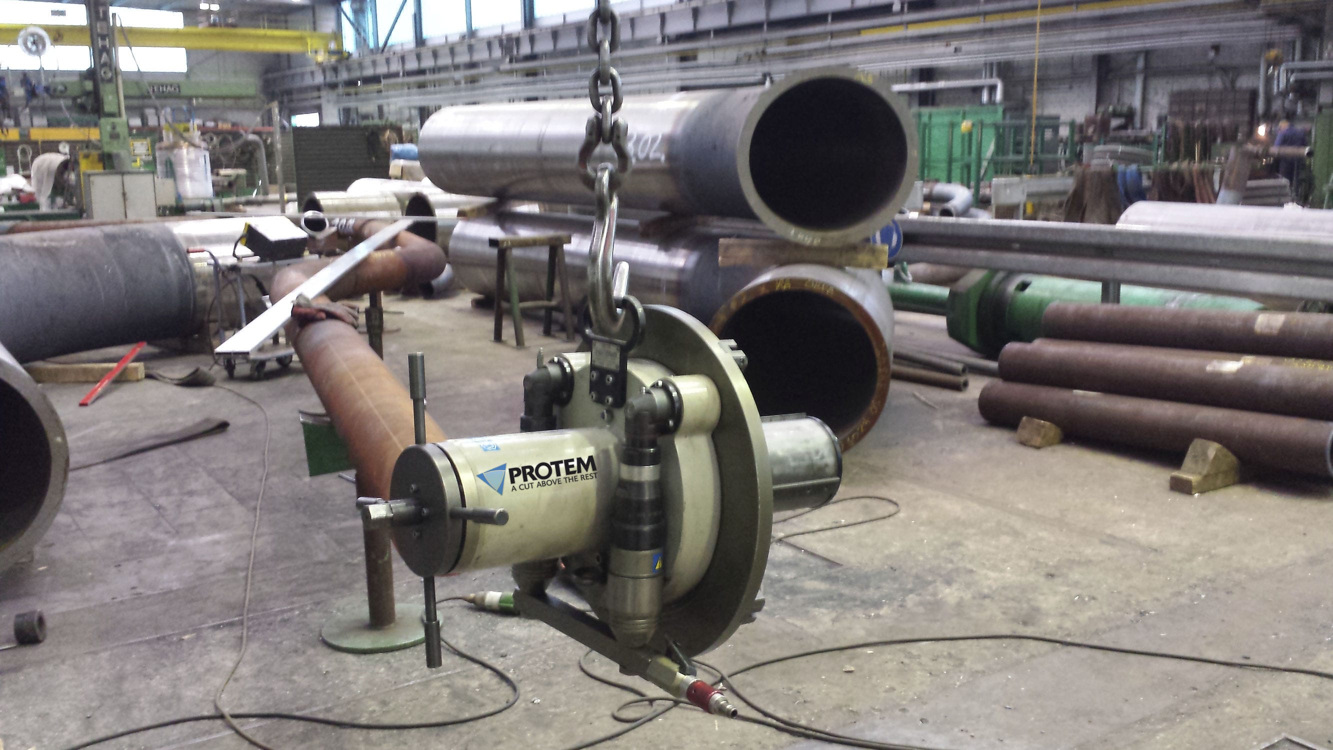 Pneumatic beveling machine - PROTEM US150 - PROTEM - portable / for ...