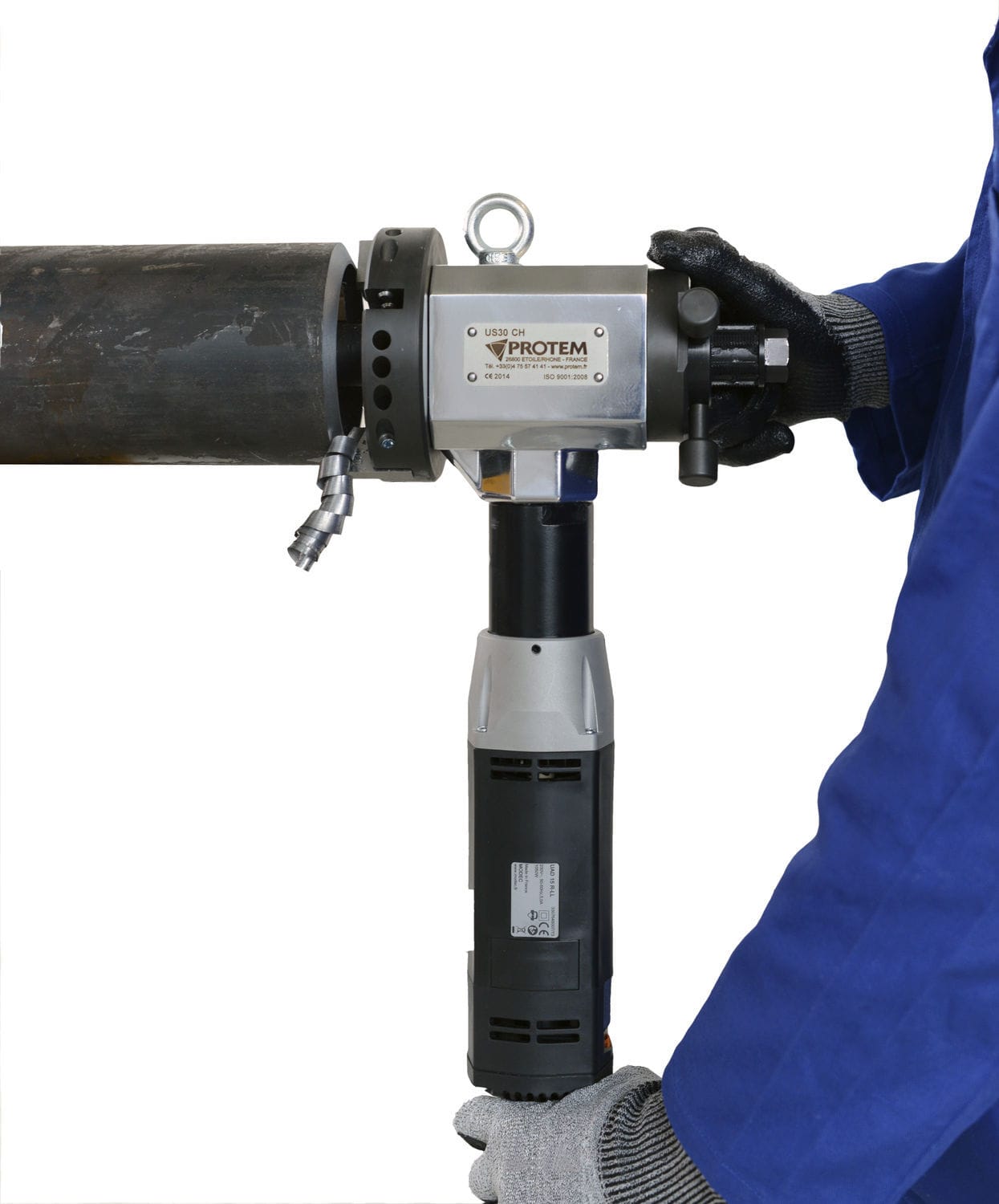 Pneumatic chamfering machine - US30CH - PROTEM - portable / boiler tube ...