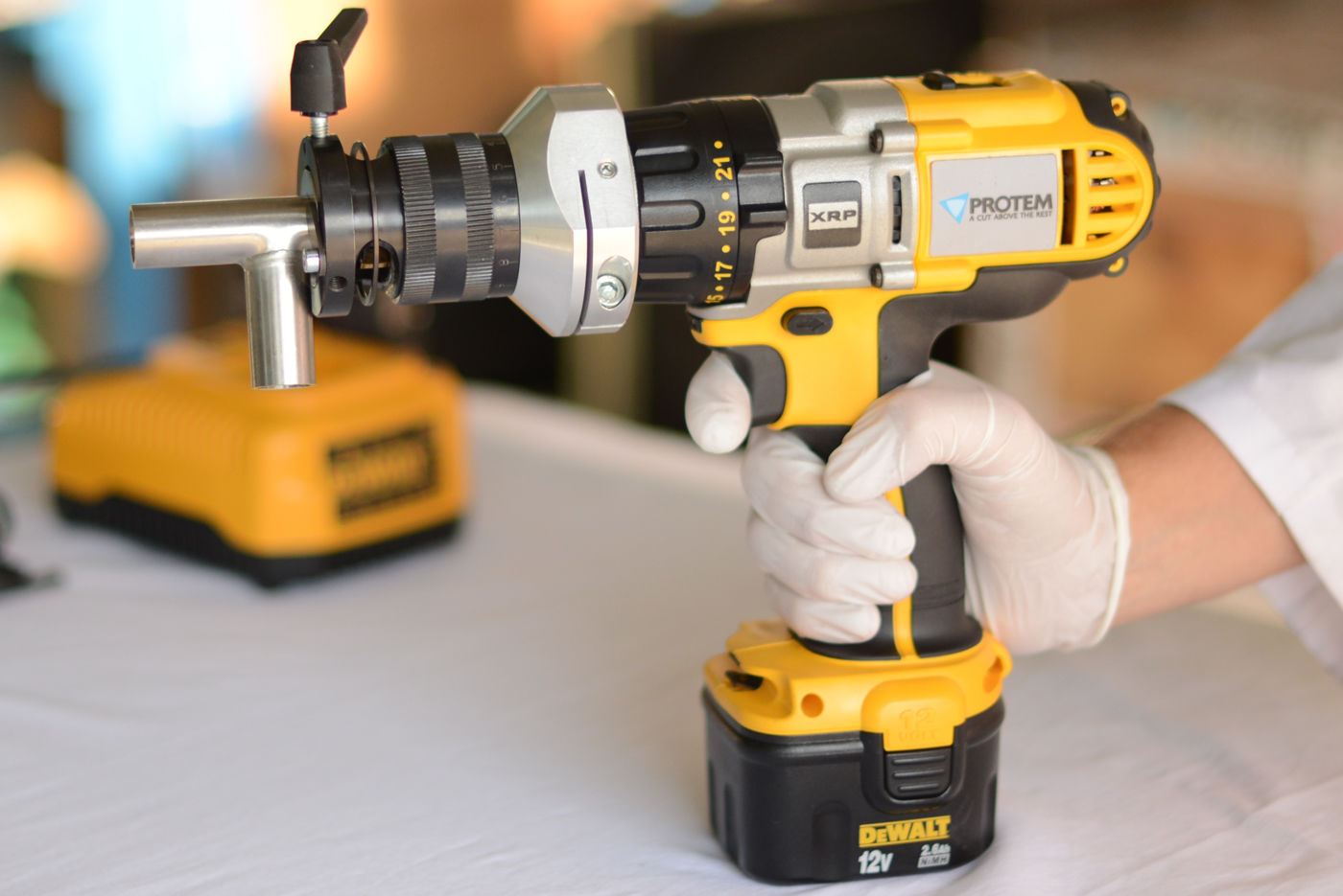 Battery chamfering machine - SE25 - PROTEM - portable / orbital / mobile