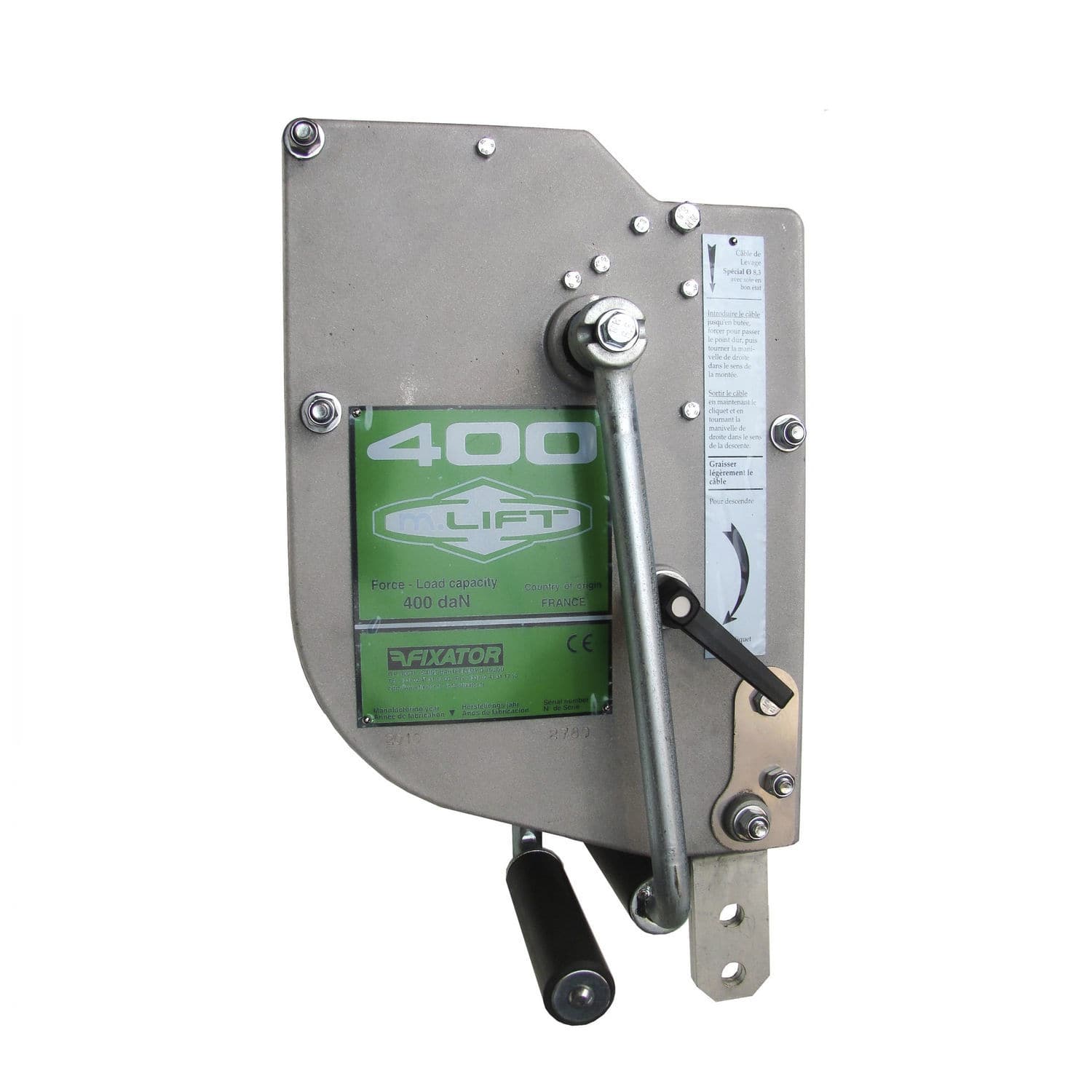 Manual winch - m.lift 400 - Fixator - wire rope / man-riding / for ...