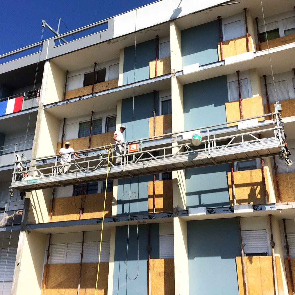 Suspended scaffolding - Modulaho - Fixator - facade / modular / aluminium