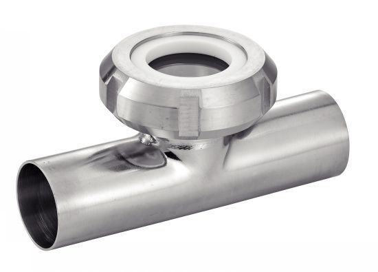 Stainless steel sight glass - 61429 - BENE INOX - tempered glass facing