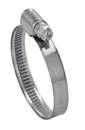 Zinc-coated steel hose clamp - 72133 - BENE INOX - worm / embossed band