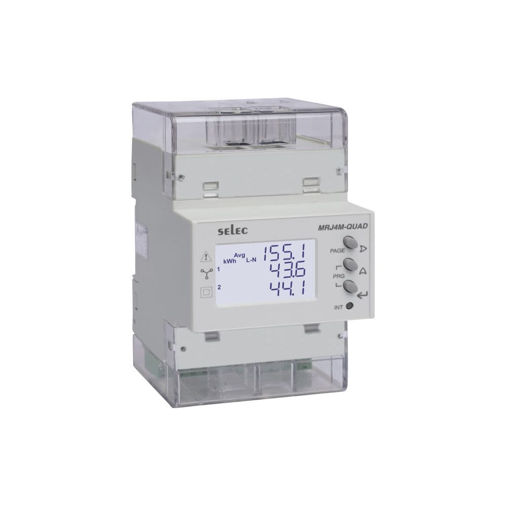 Digital multimeter - MRJ4M-QUAD - SELEC Controls Pvt. Ltd. - DIN rail ...