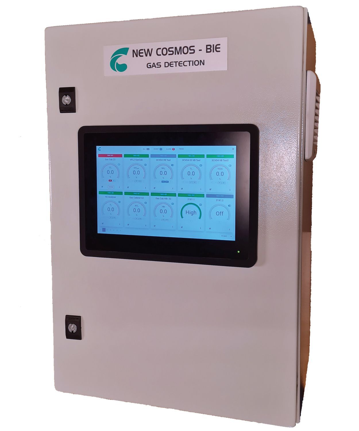 Gas detector alarm controller - ePACT series - New Cosmos - 8-channel / 16-channel