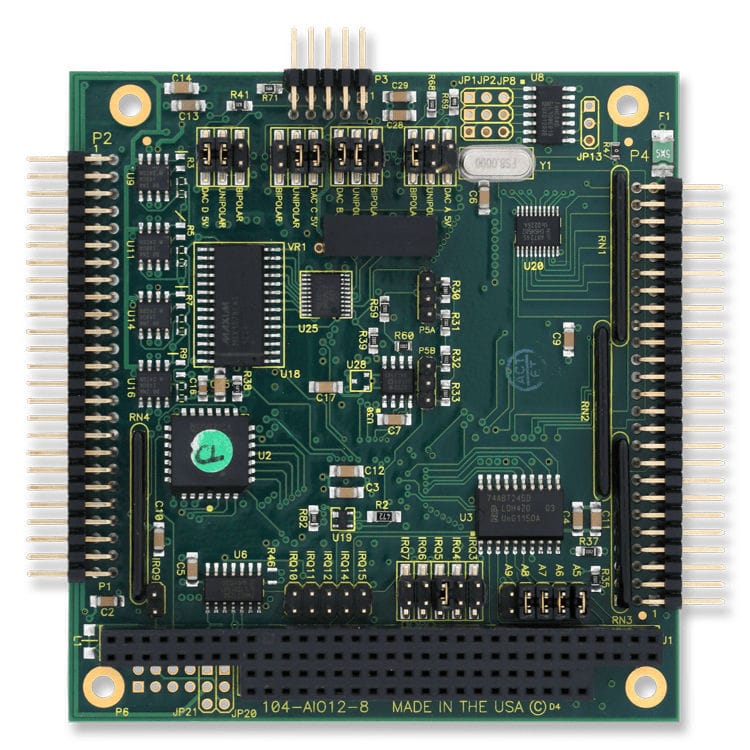 Analog I/O card - 104-AIO12-8 - ACCES I/O Products, Inc. - 24-I/O ...