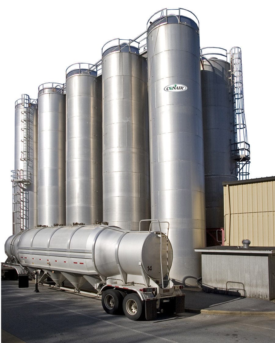 Cone-bottom silo - SW - Conair - welded / bolted / for plastic pellets