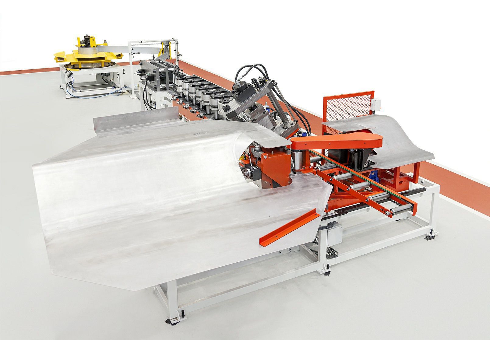 Steel ring roll forming line - DIMECO - punching / with cutting