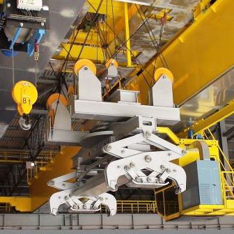 Slab lifting and turning clamp - Heppenstall Technology - horizontal