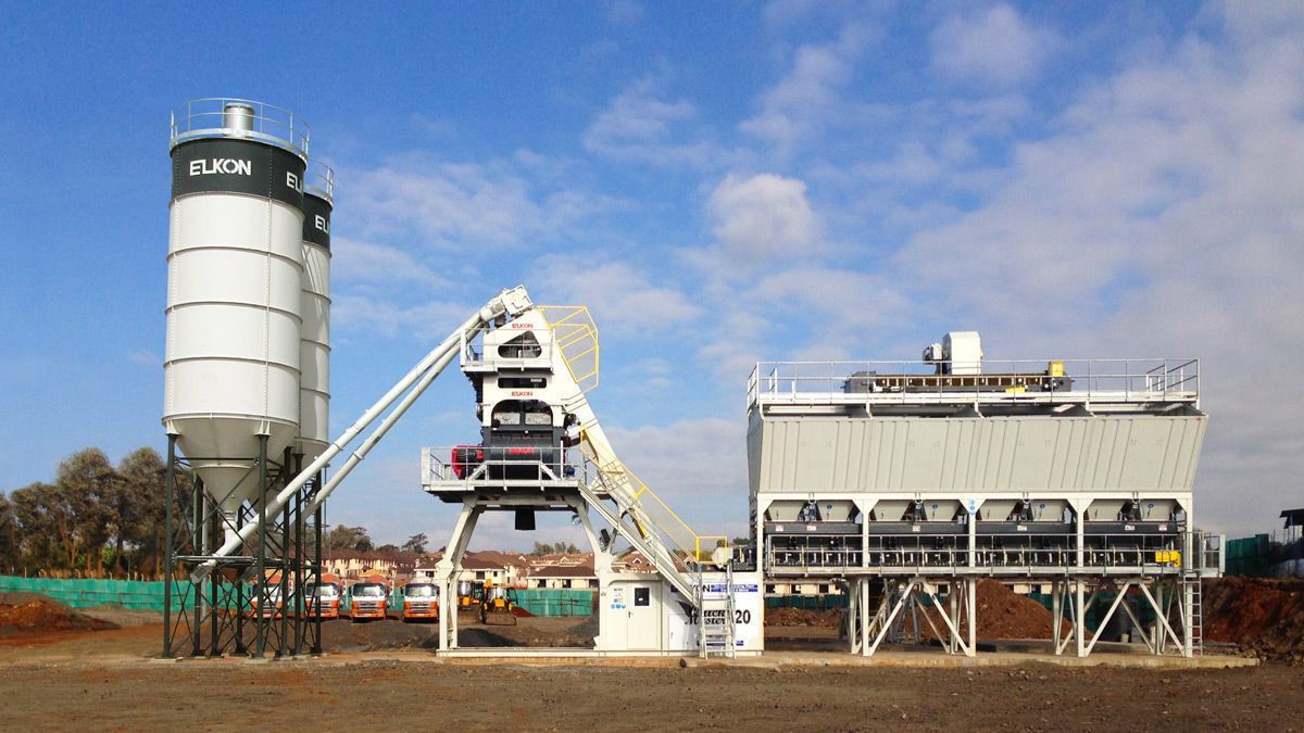 Stationary concrete batching plant - ELKOMIX-120 QUICK MASTER - ELKON - compact