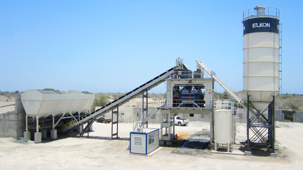 Stationary concrete batching plant - Elkomix-135 - ELKON
