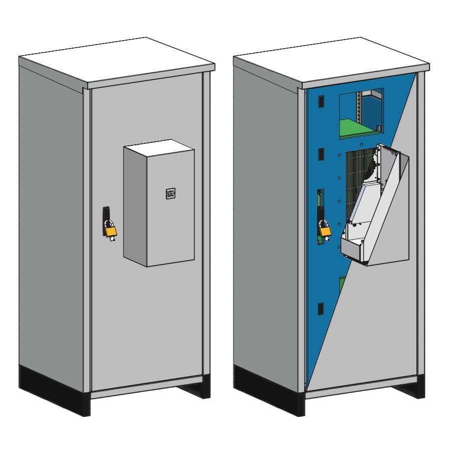 Outdoor electric cabinet - EER - Edit Elektronik - control / galvanised ...