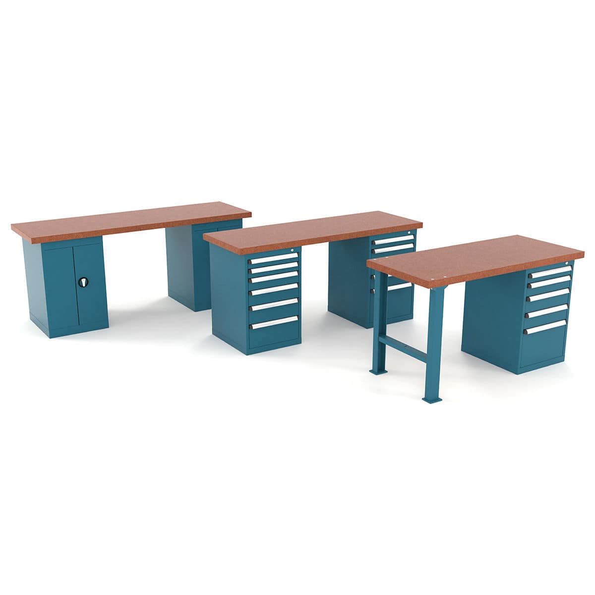 Wooden workbench - 136 series - HECO - with drawer