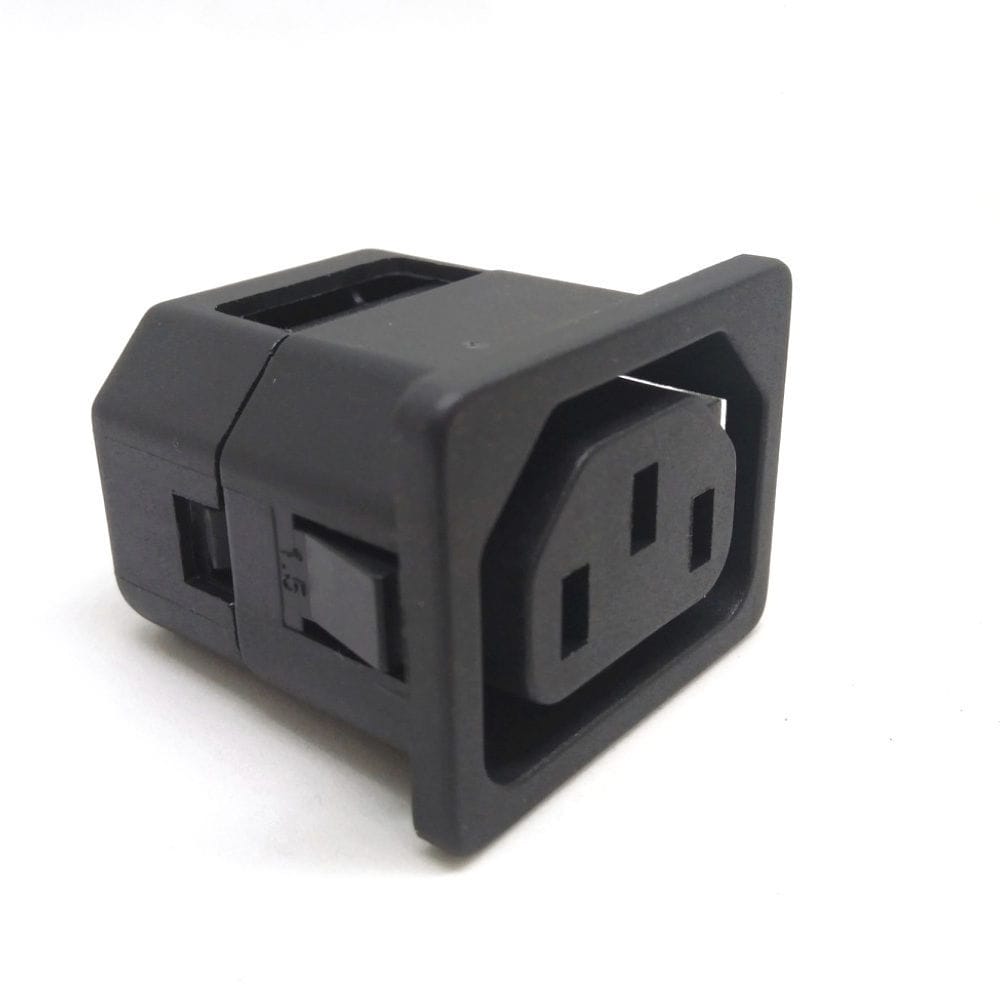 Panel-mounted electrical socket - EMO-111-X - Elcom - built-in / IEC
