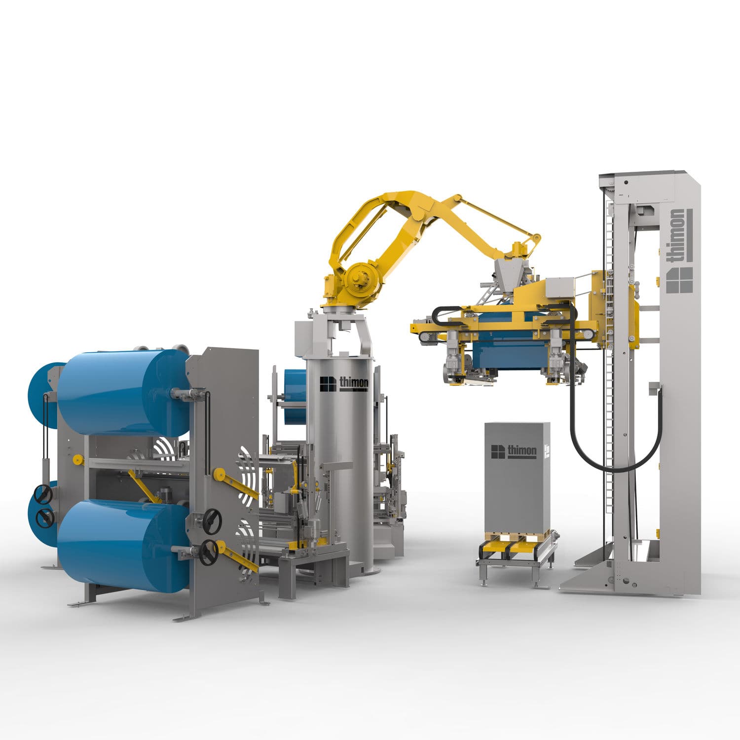 Robotic hood machine - COVER-PAL 6000 ROBOT - THIMON - stretch film ...