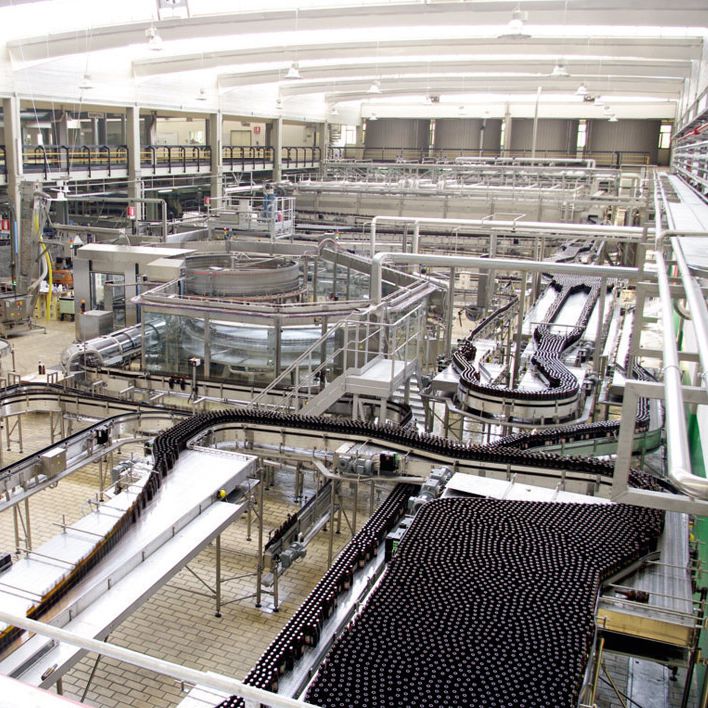 Transport conveyor system - SIDEL - for food products / beverage / for cans