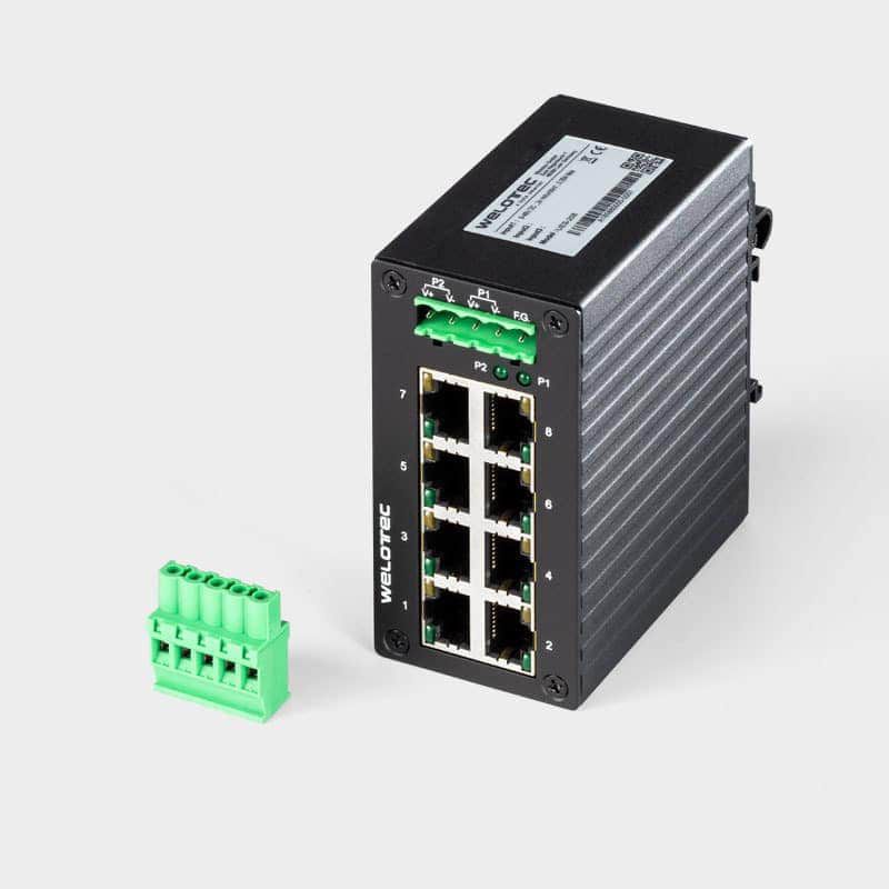 Unmanaged switch - UGS-208 - Welotec GmbH - 8 ports / gigabit Ethernet / layer 2