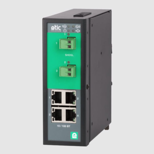Managed ethernet switch - XSLAN-2400 - ETIC TELECOM - 4 ports / DIN rail