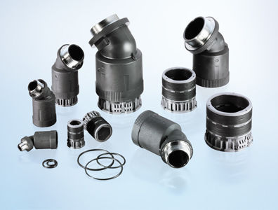 45° angle fitting - KAH - ABB Smart Power - hydraulic / screw-in / push-in