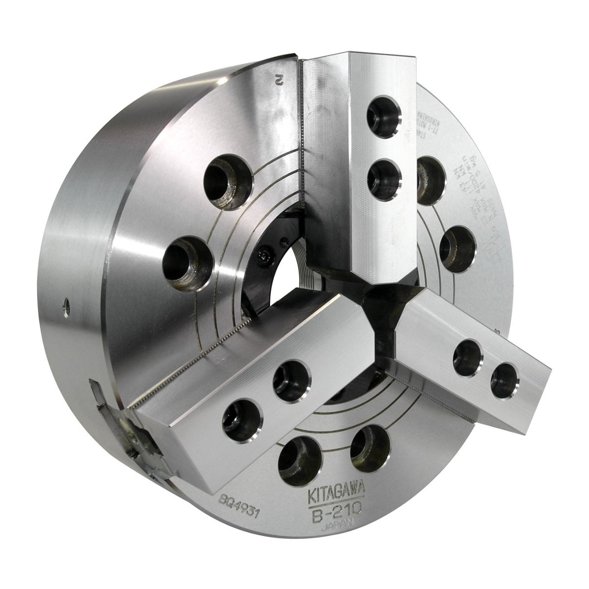 Power chuck - B-210 - Kitagawa Europe - 3-jaw / through-hole / alloy