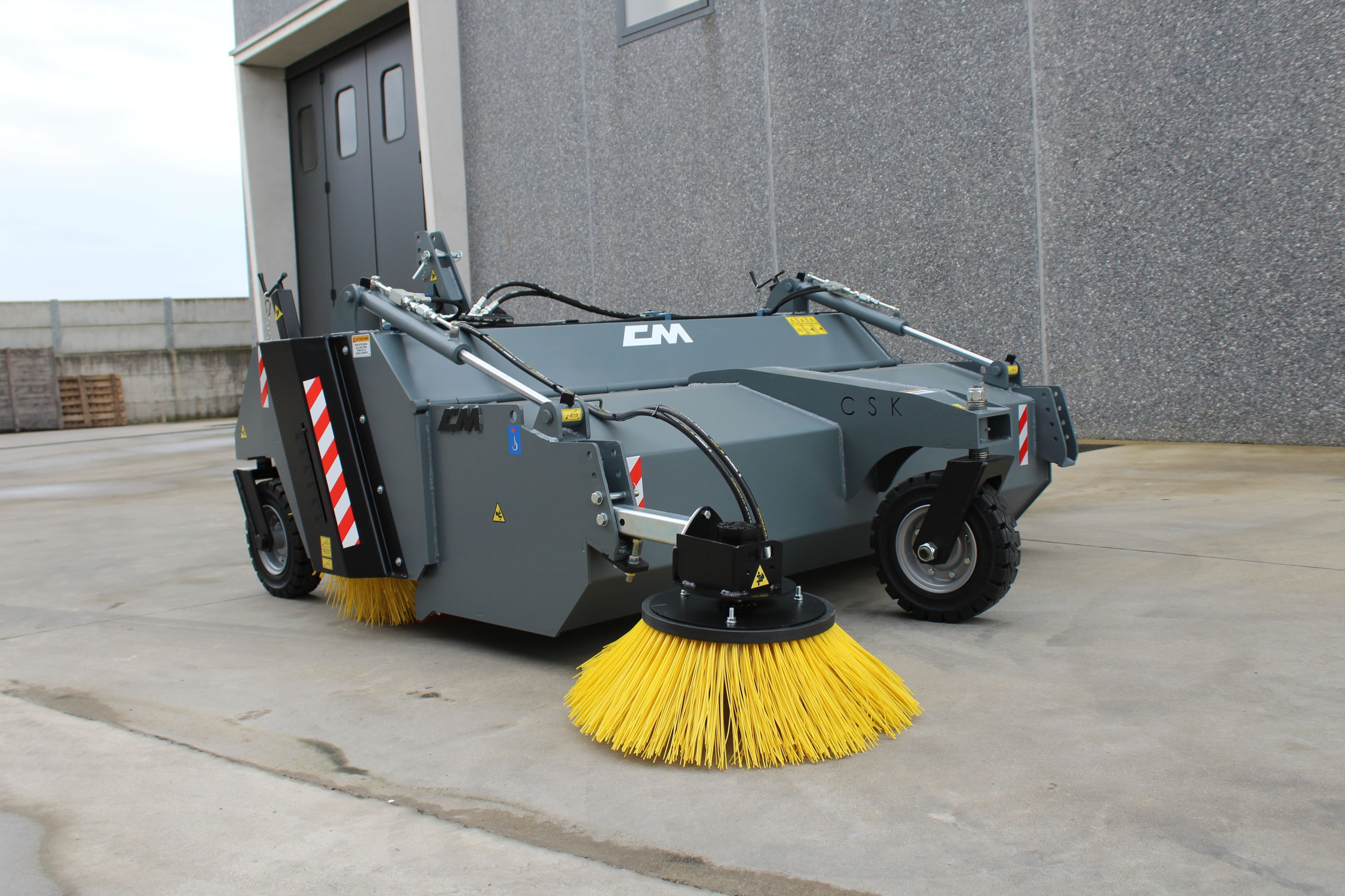 Truck-mounted suction sweeper - CSK - CM Srl - for loaders / for skid ...