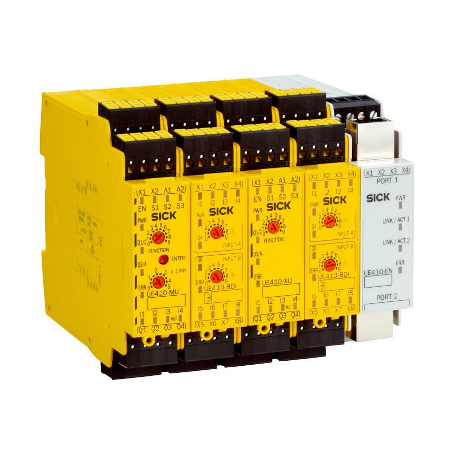 Safety relay module - Flexi - SICK - DIN rail
