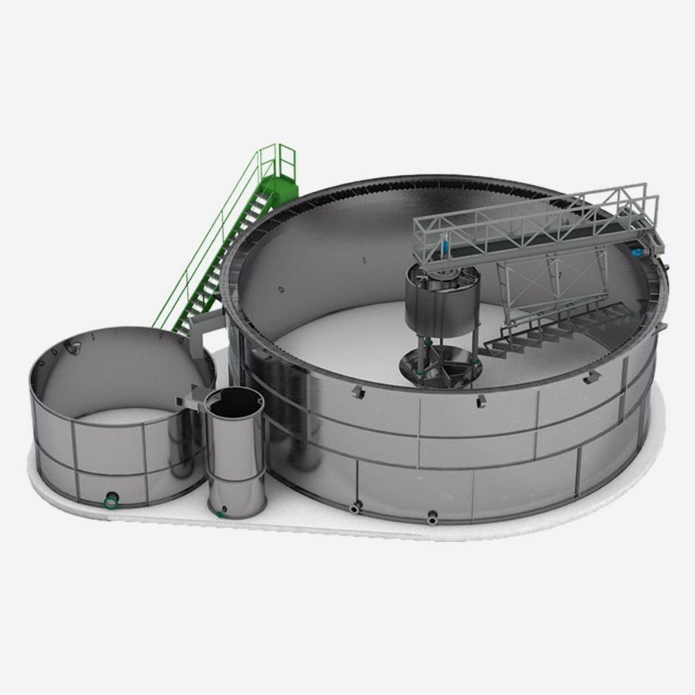Circular clarifier - IC series - Binder+Co AG - with scraper bridge