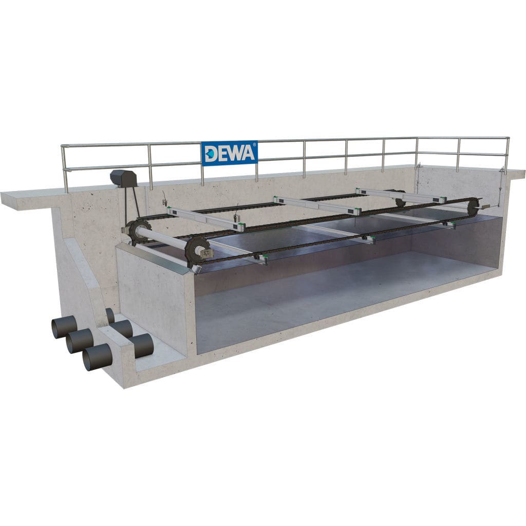 Chain scraper - Dewaco Ltd - sludge / scum / oil-resistant