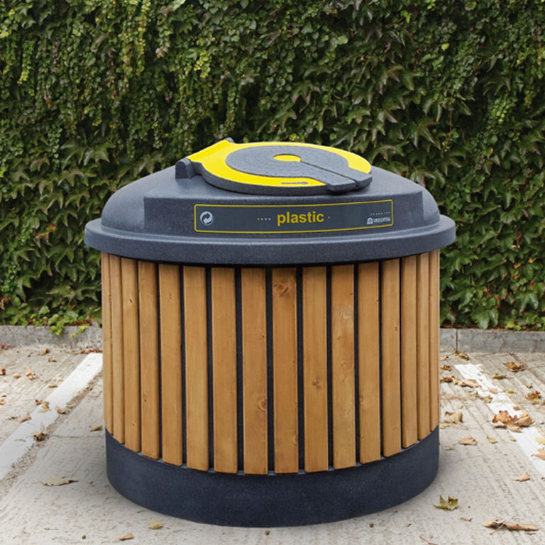 Polyethylene waste container - SemiQ Series - ELKOPLAST CZ - for urban ...