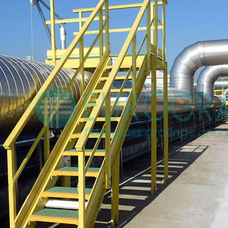 Polyester railing - U-07506010XX - EUROGRATE GRP GRATING AND PROFILES ...