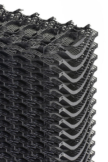 PP structured fill block - AK 100 - Hewitech - for water treatment ...