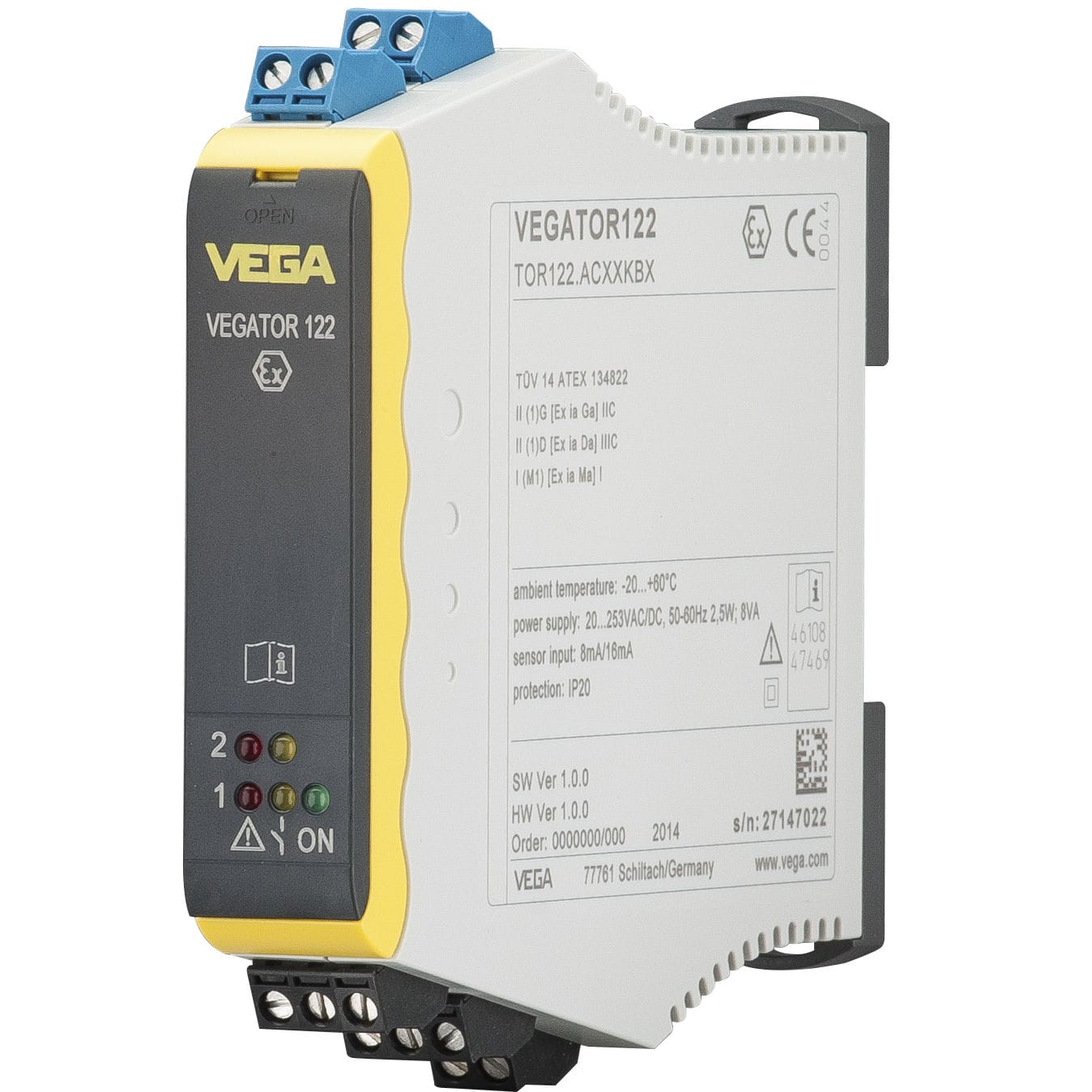 2-way signal conditioner - VEGATOR 122 - VEGA Grieshaber KG - DIN rail ...