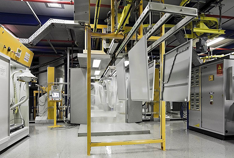 Open powder coating booth - Rippert GmbH & Co. KG - filter / automatic