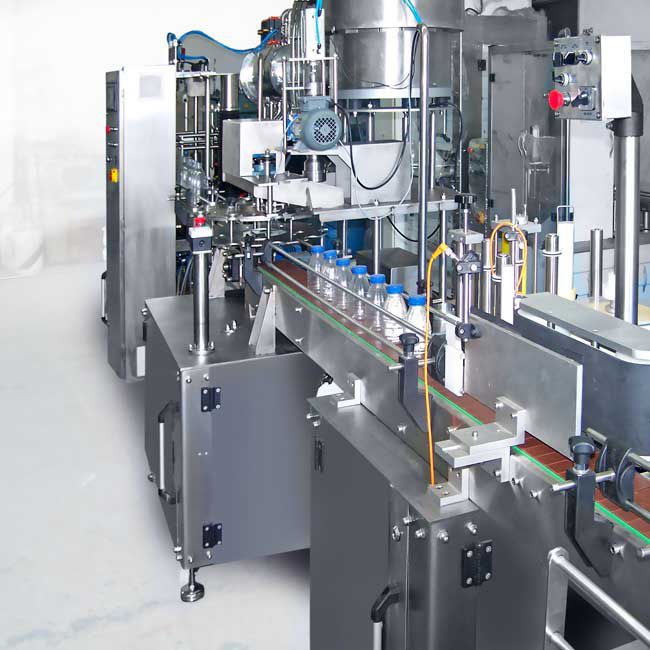 Bottle rinser-filler-capper - ST1 - Jacopack - for milk / for water ...