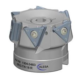 Tangential milling cutter - Delta - ALESA - insert / helix angle / cutting