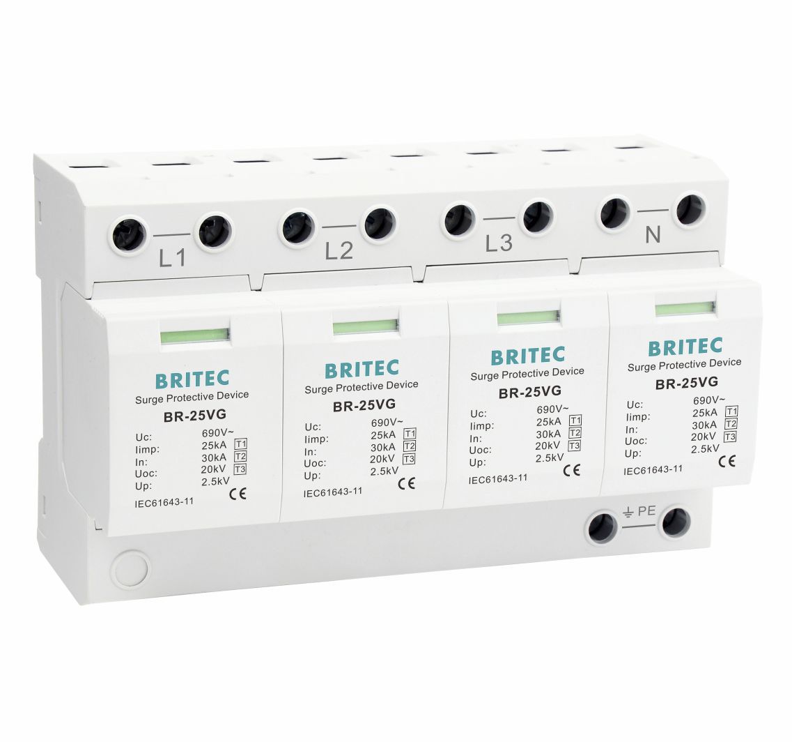 Type 1 surge protector - BR-25VG 4P series - Britec Electric Co., Ltd ...