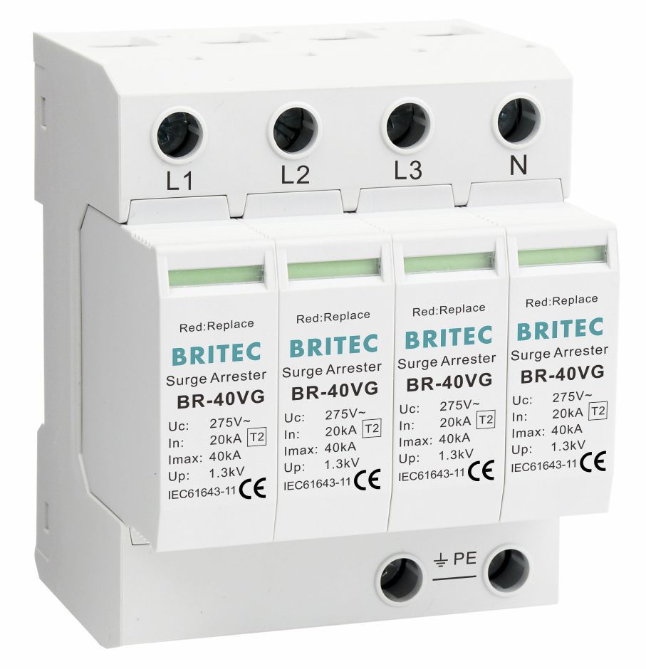 Type 2 surge protector - BR-40VG 4P series - Britec Electric Co., Ltd ...