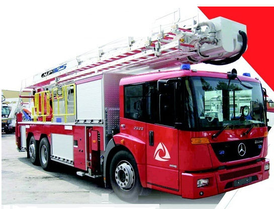Truck-mounted fire-fighting platform - ALP 325 E - Cela - telescopic ...